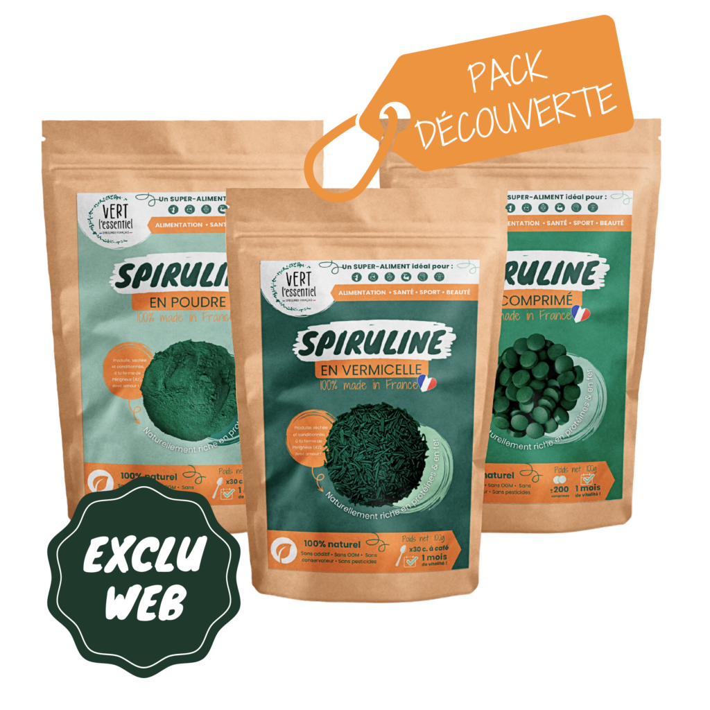 Pack Découverte Spiruline - Exclu WEB - Vert L'essentiel - Spiruline ...